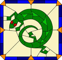 Stained Glass Gecko